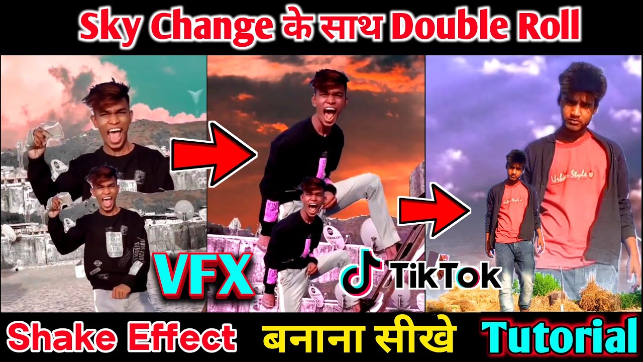 Tik Tok New Trend sky Change sky Mein Double Roll VFX Tutorial | TikTok ...