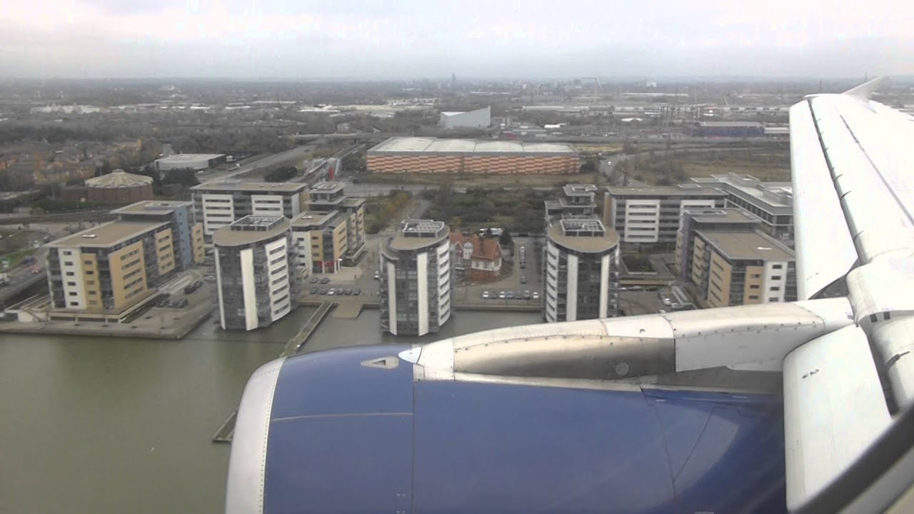 Landing at London City Airport in a British Airways A318 - YouTube