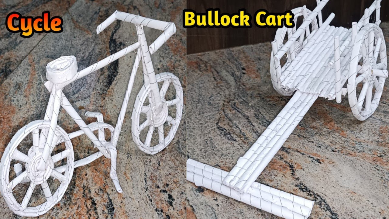 2 Easy Paper Carts Making Out Of Waste | Bullock Cart | Cycle Craft | # ...