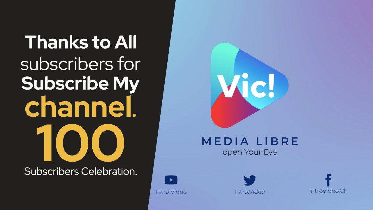 100 Subscribers | Clean Geometry Logo Reveal | Videohive | intro_video ...