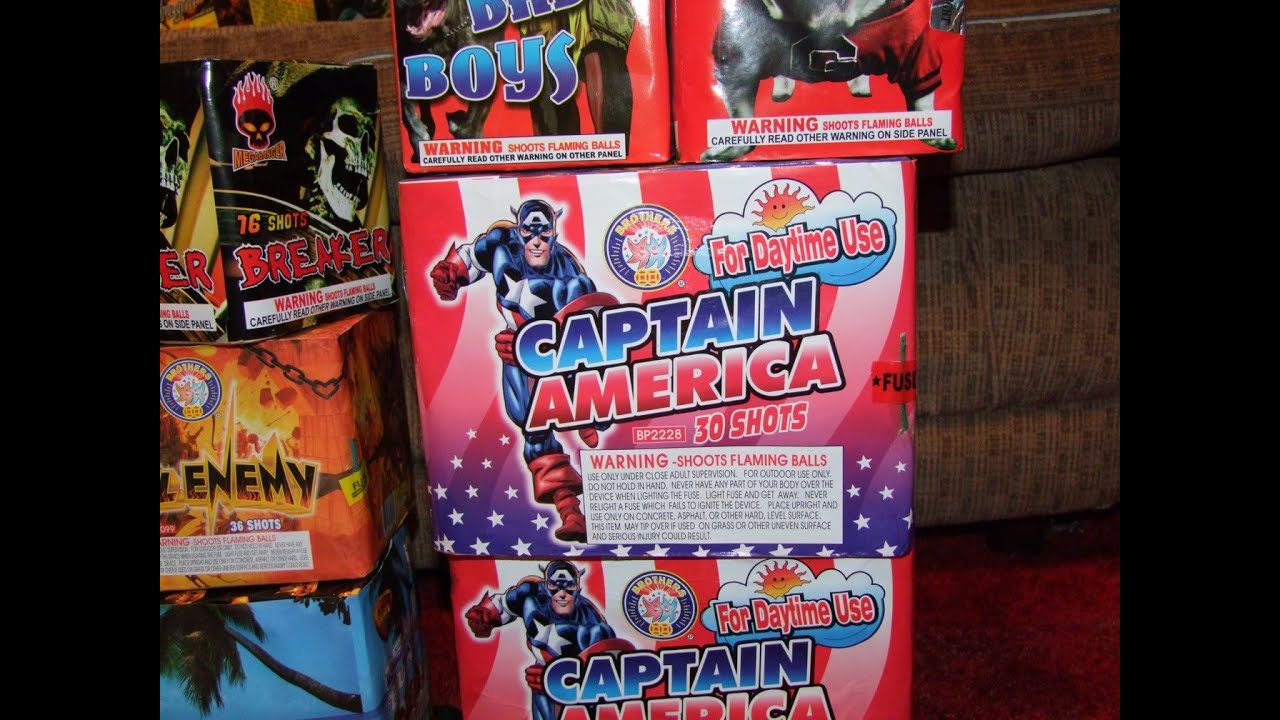 Brothers Fireworks Captain America - YouTube