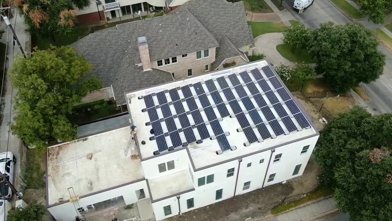 Ballast solar pv mount for TPO - YouTube
