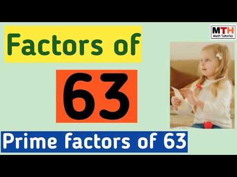 Factors of 63 | What are the prime factors of 63 - YouTube