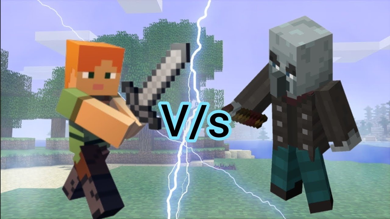 Me v/s vindicator in Minecraft - YouTube