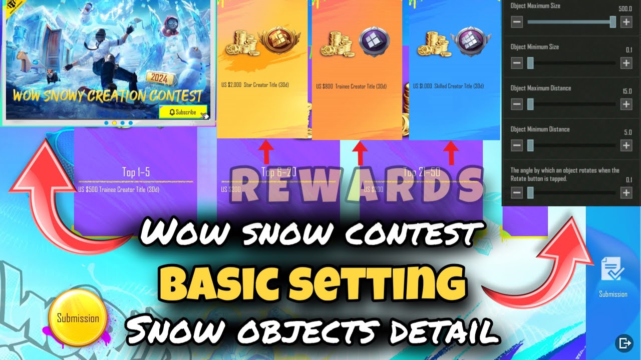 WOW SNOWY CONTEST | WOW CREATIONS NEW EVENT | BASIC WOW MAP SETTING ...