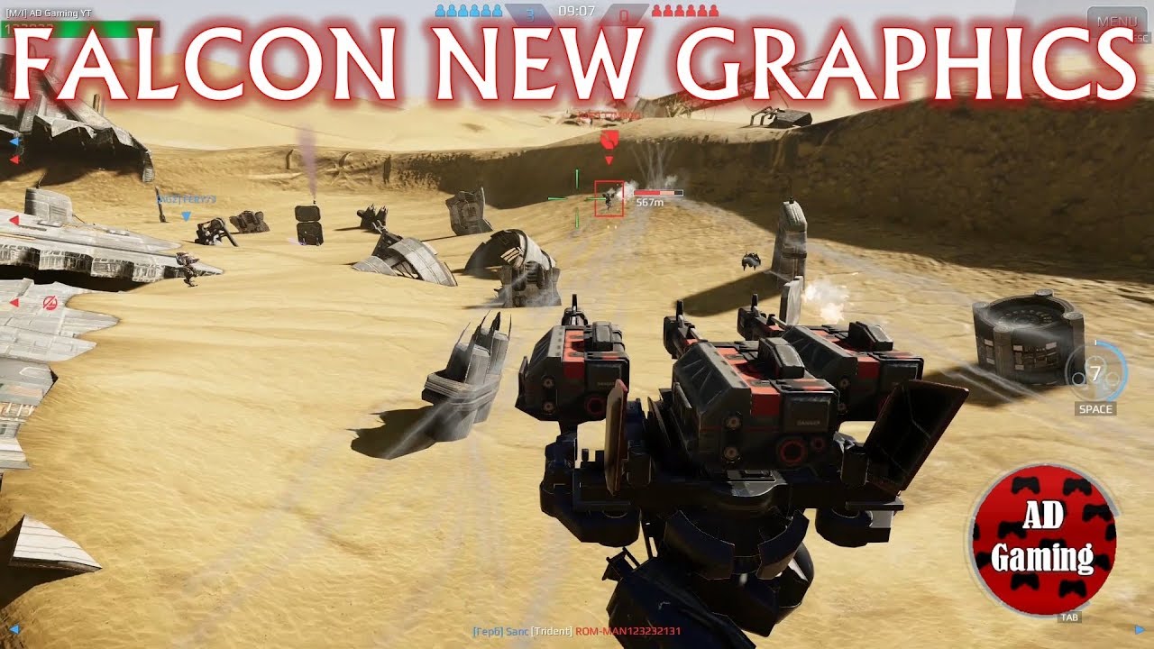 War Robots - New Graphics Steam Falcon Graphics - Skirmish - YouTube