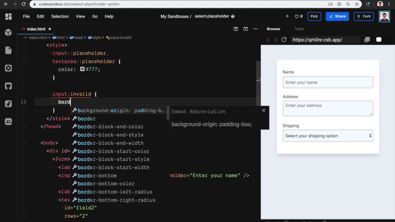 Input Like Placeholders For Select With Css 🎨 Youtube