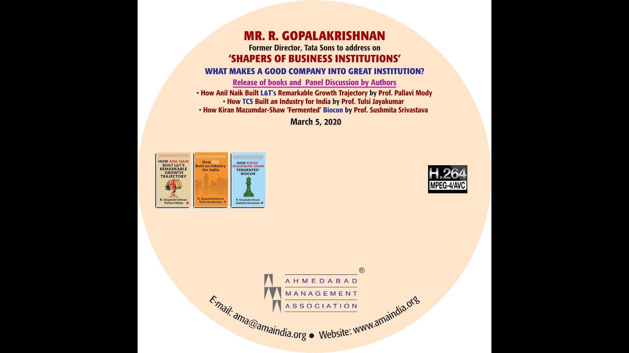 Book Release Shapers of Business Institutions C.G. Mr R Gopalakrishnan ...