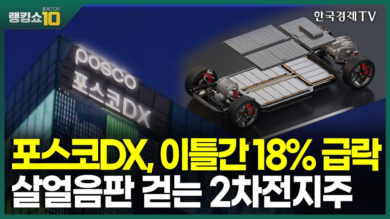 포스코dx 이틀간 18 급락 살얼음판 걷는 2차전지주 곽영훈 주식투자연구소 대표 신학수 와우넷 파트너 랭킹쇼 종목top10 성공투자 오후증시 한국경제tv