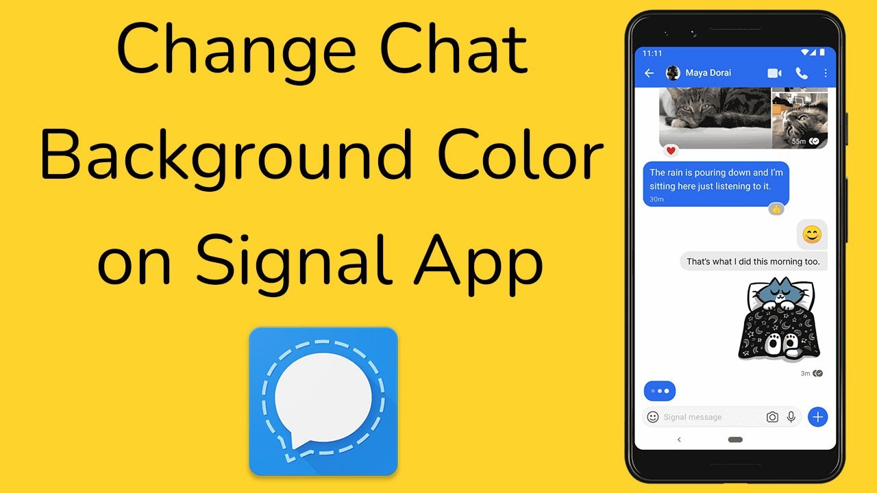 How to change chat background color on Signal App? - YouTube