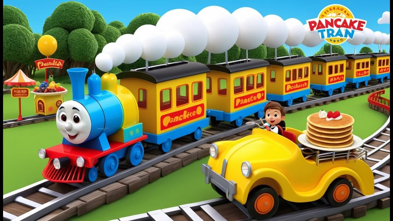 Pancake Train Goes Choo Choo | Fun Train Song for Kids | Pancake ...
