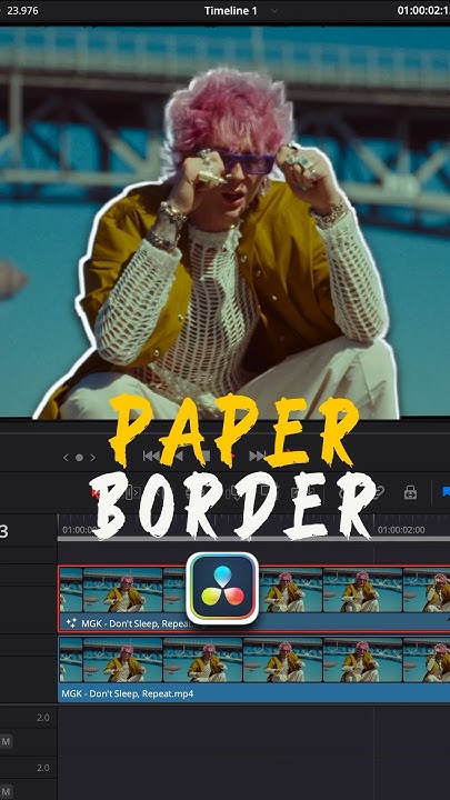 Paper border effect in DaVinci Resolve - YouTube