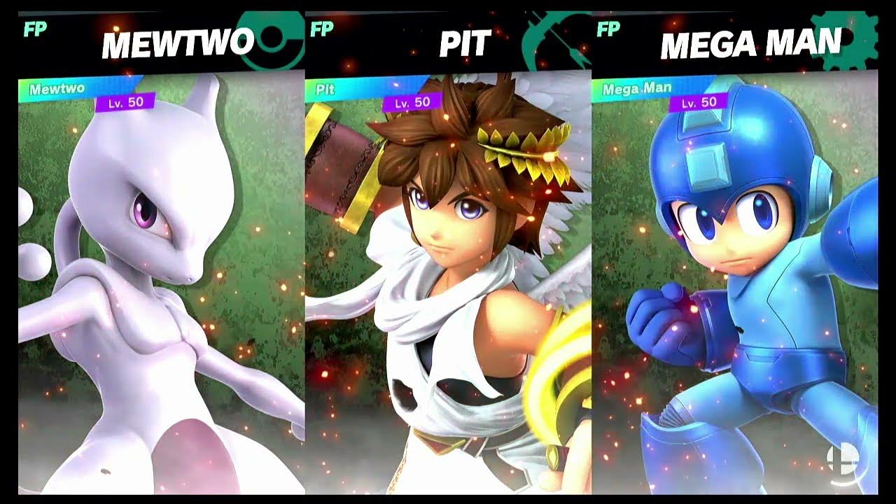 Super Smash Bros Ultimate Amiibo Fights – 11pm Finals Mewtwo vs Pit vs Mega Man - YouTube