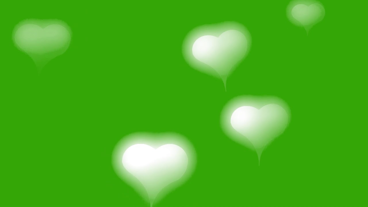 Green screen effect flying hearts - YouTube
