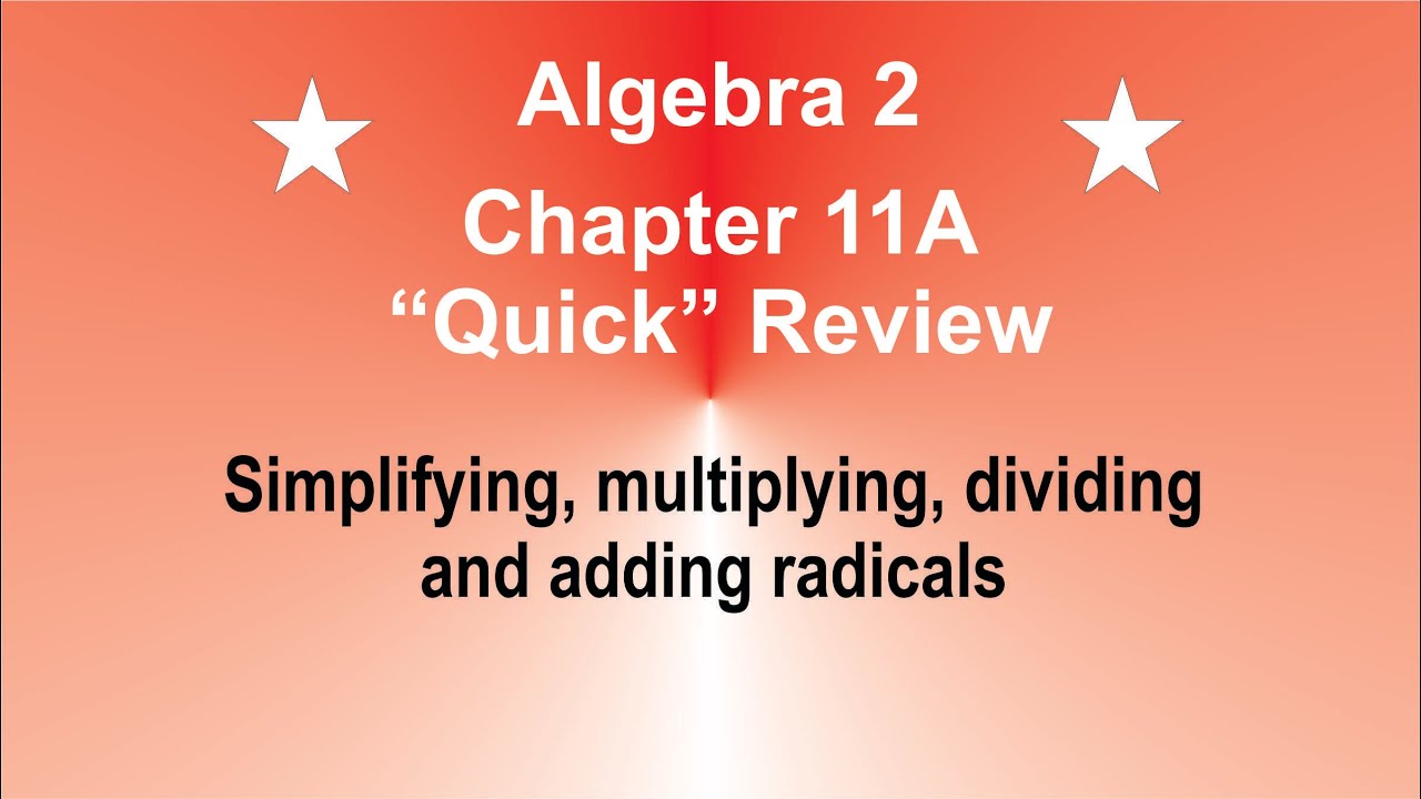 Algebra 1 Chapter 11A Review - YouTube