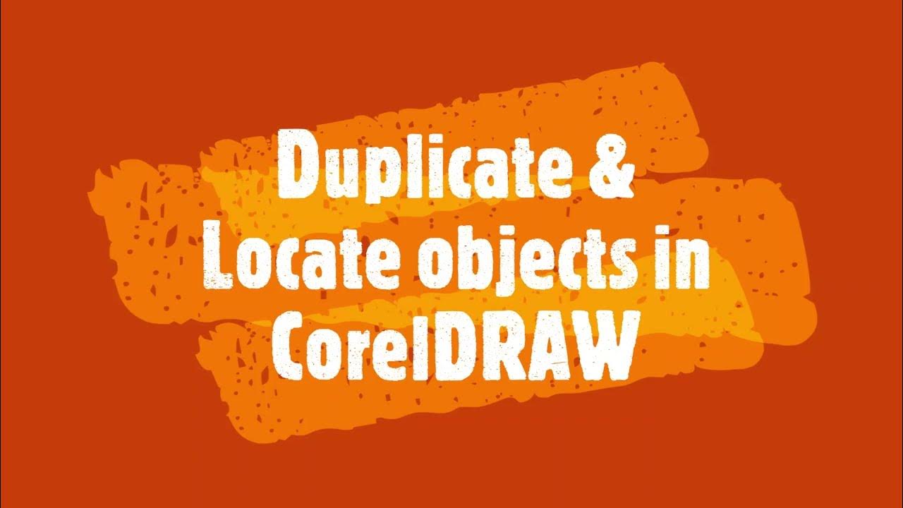 Duplicate and accurately locate objects in CorelDRAW - YouTube