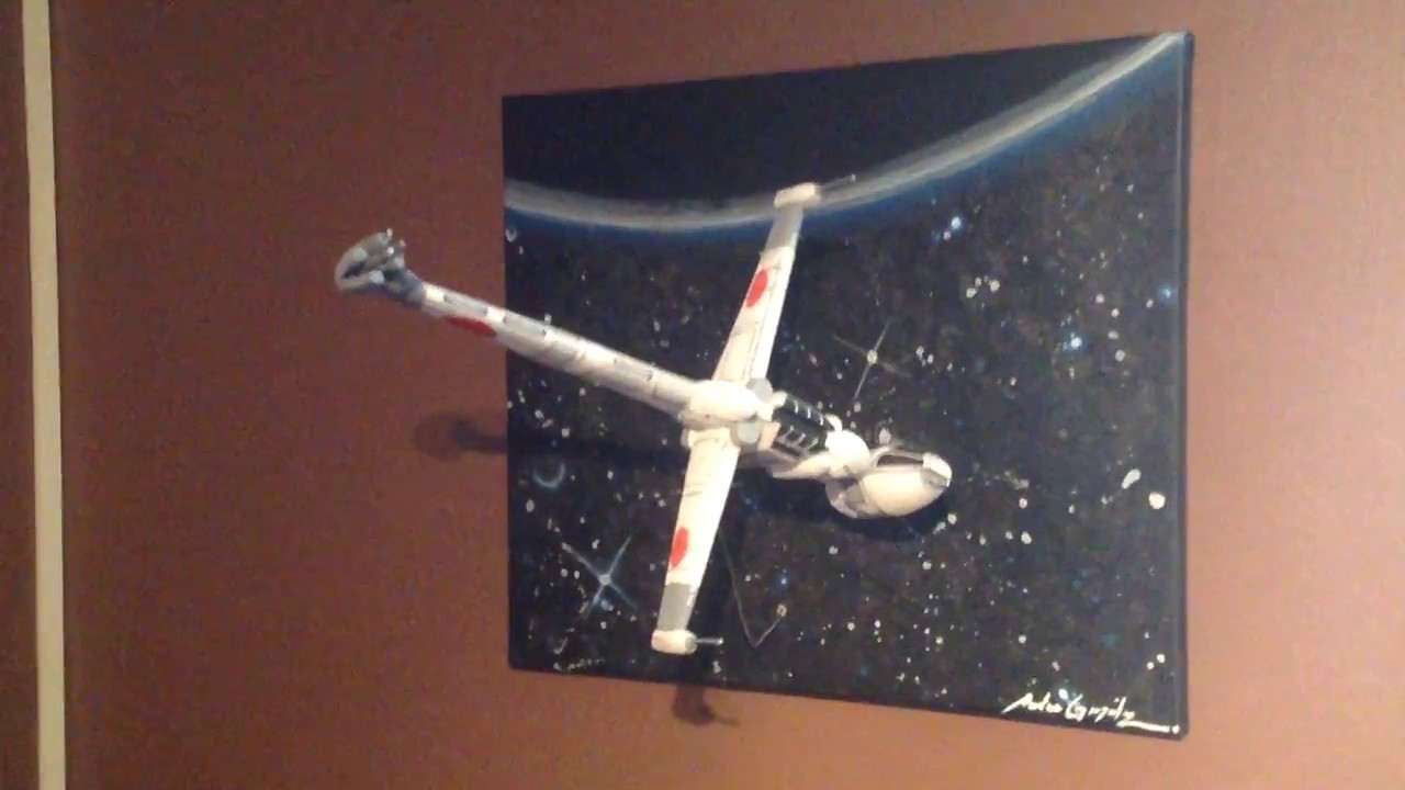 Star Wars Scratch-built B-wing fighter with Backdrop. - YouTube