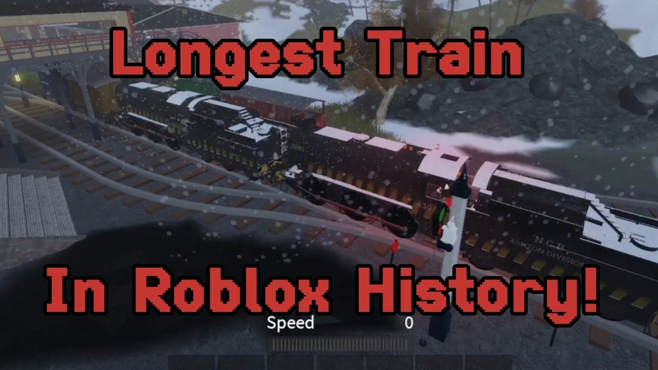 Longest train ever! Roblox - YouTube