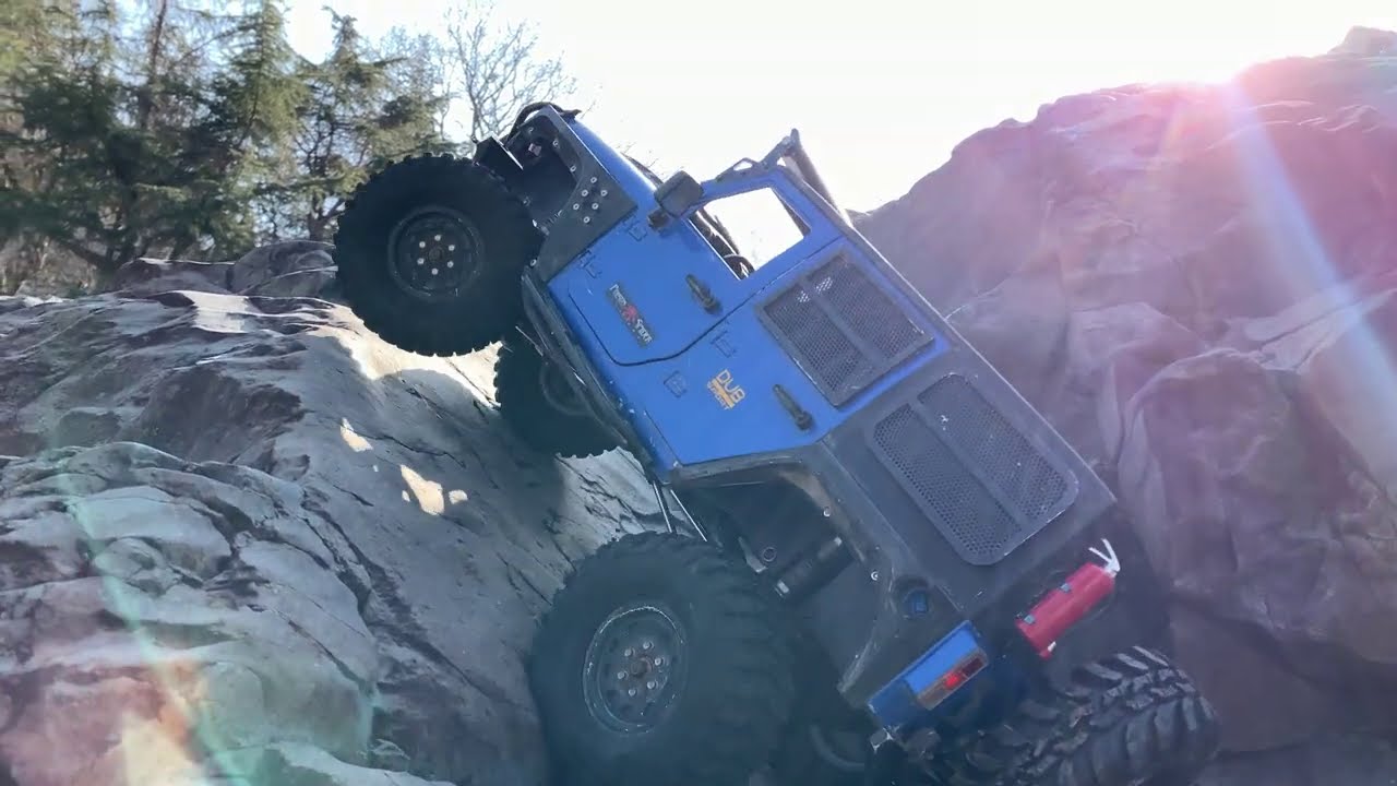 1/10 Scale RC car : Jeep Wrangler Rubicon JK Rock Course Climbing #32 ...