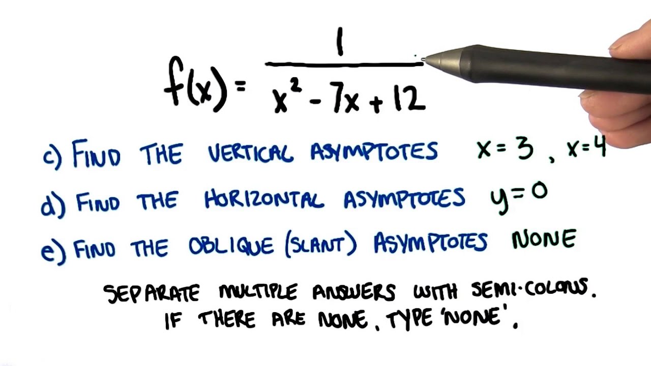 Asymptotes - College Algebra - YouTube