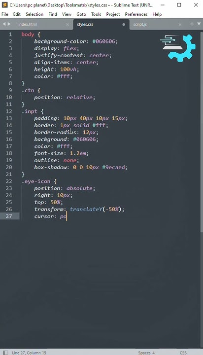 Password Reveal Animation By HTML, CSS and JavaScript - YouTube