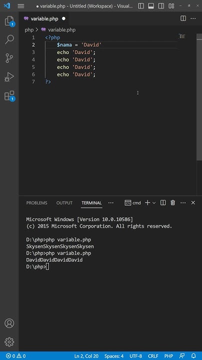 Variable Pada PHP - YouTube