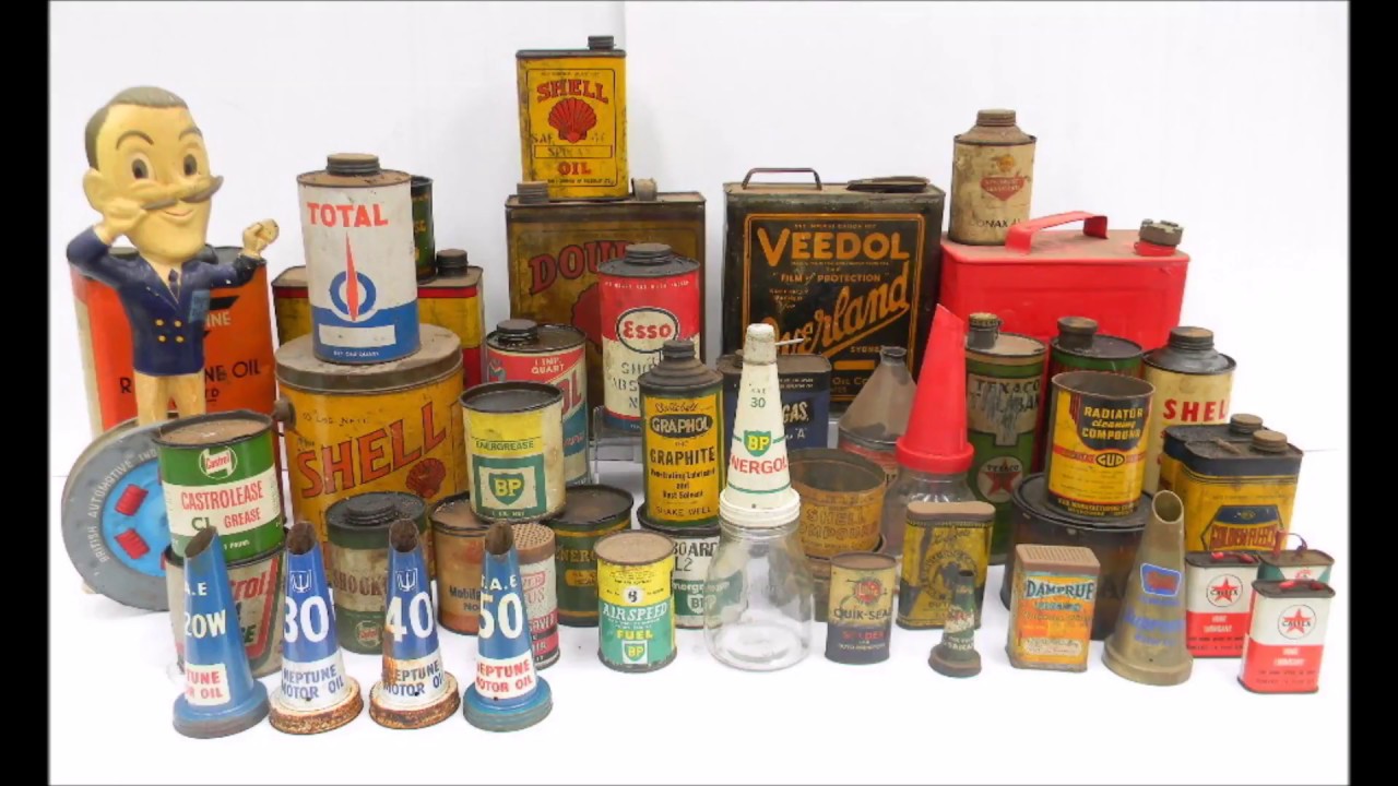 Rare Oil Tins, Cans, Bottles & Signs | Theodore Bruce Auctions - YouTube