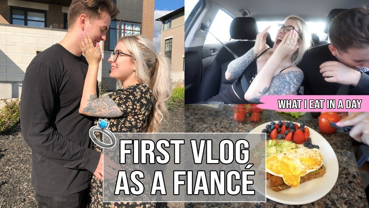 FIRST VLOG AS A FIANCÉ // How Long Was He Planning This?! + What I Eat ...
