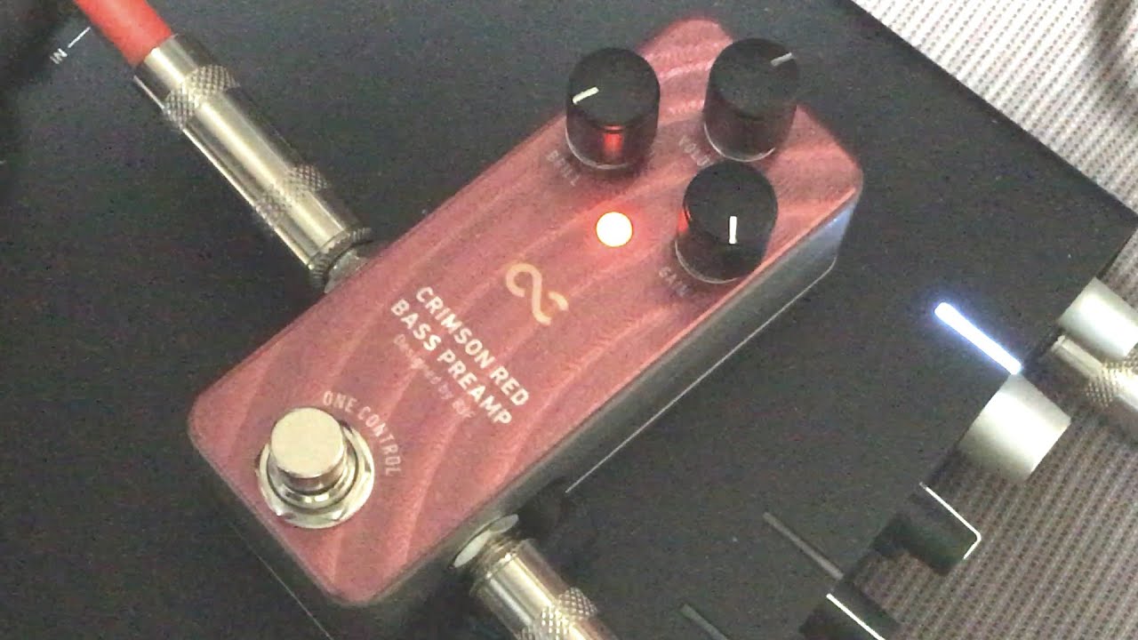 One Control Crimson Red Bass Preamp Line Recording Sample (no talking ...