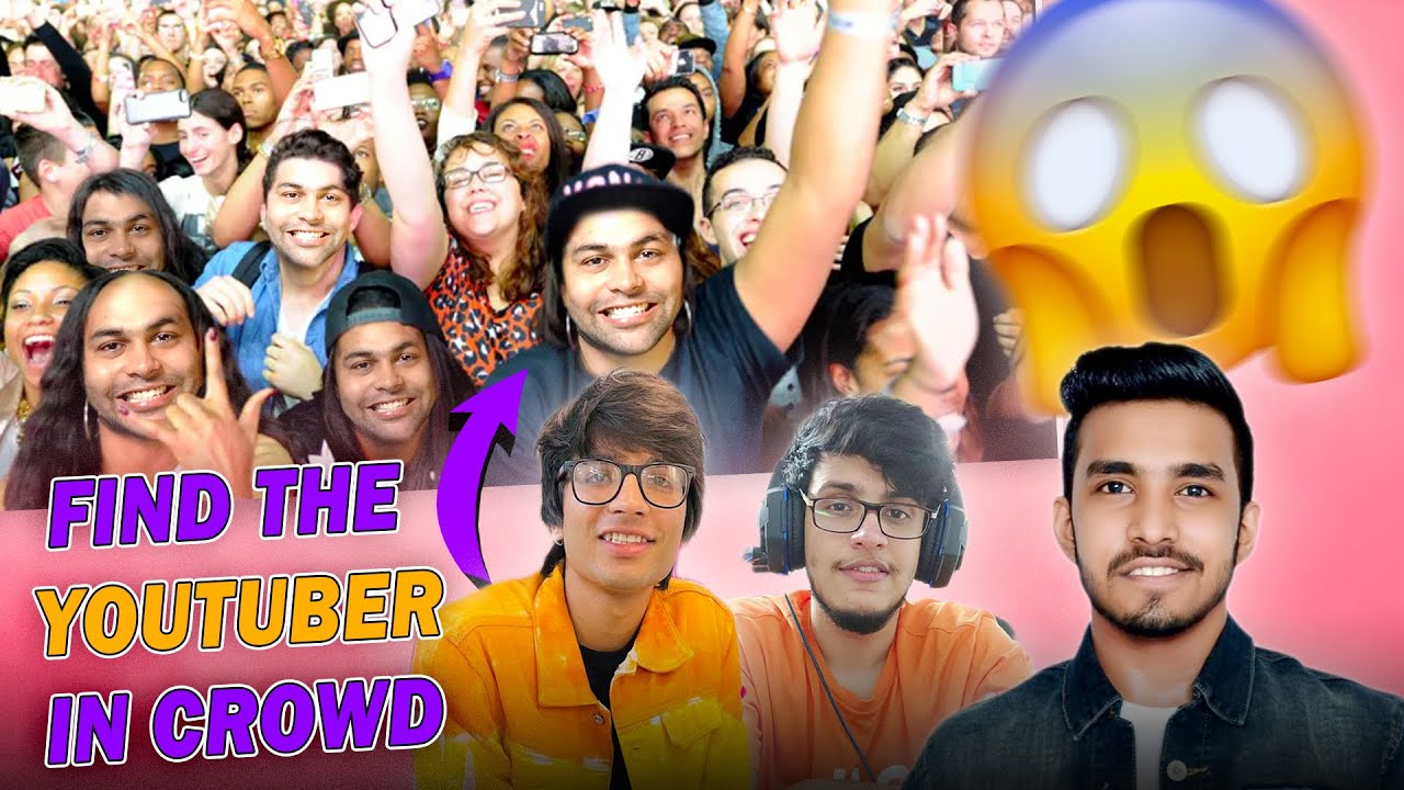 Guess the YOUTUBER in Crowd Challenge 😁 - YouTube