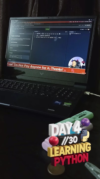 Day 4/30 - Tuples , Operation on Tuples and Exercise - 30days of Learn Python Series #shorts ...
