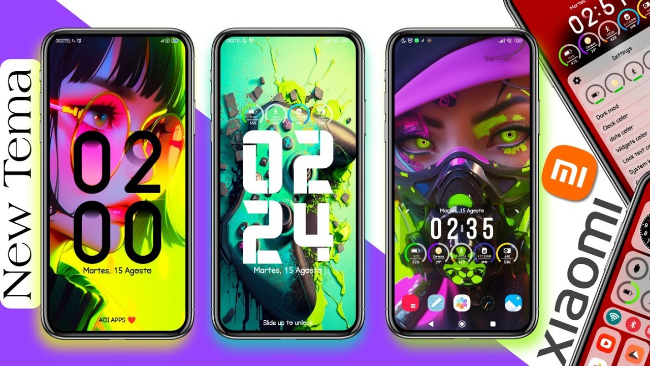 NEW TEMA PERSONALIZABLE E INCREIBLE para XIAOMI & REDMI - YouTube