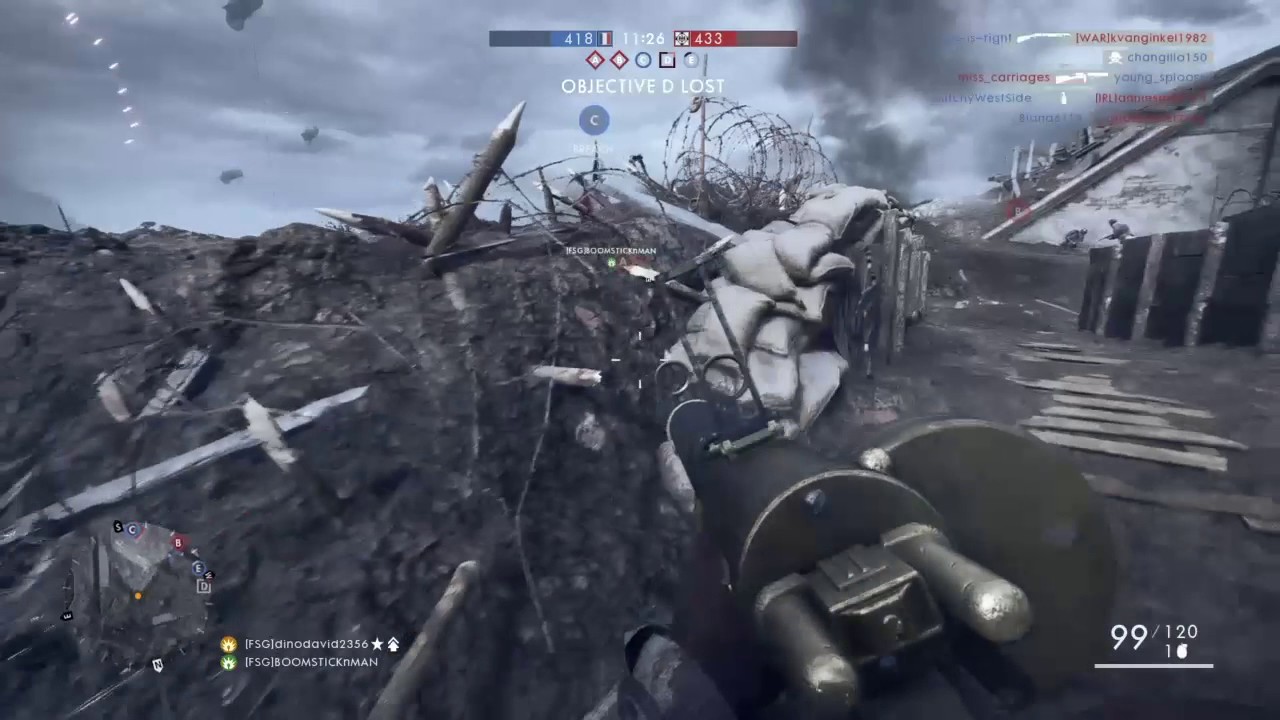 Battlefield 1 Hellriegel 1915 Defensive Gameplay - YouTube