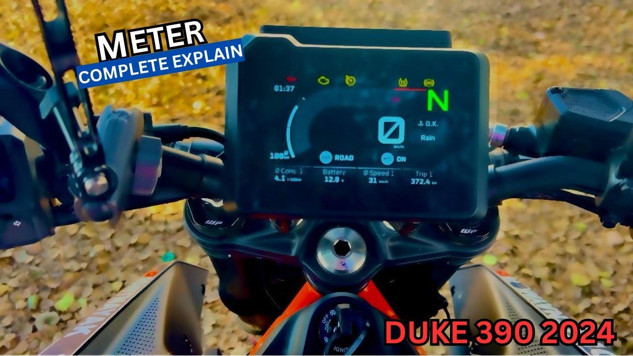 2024 KTM DUKE 390 : TFT Meter All features & Connectivity Explain // A ...