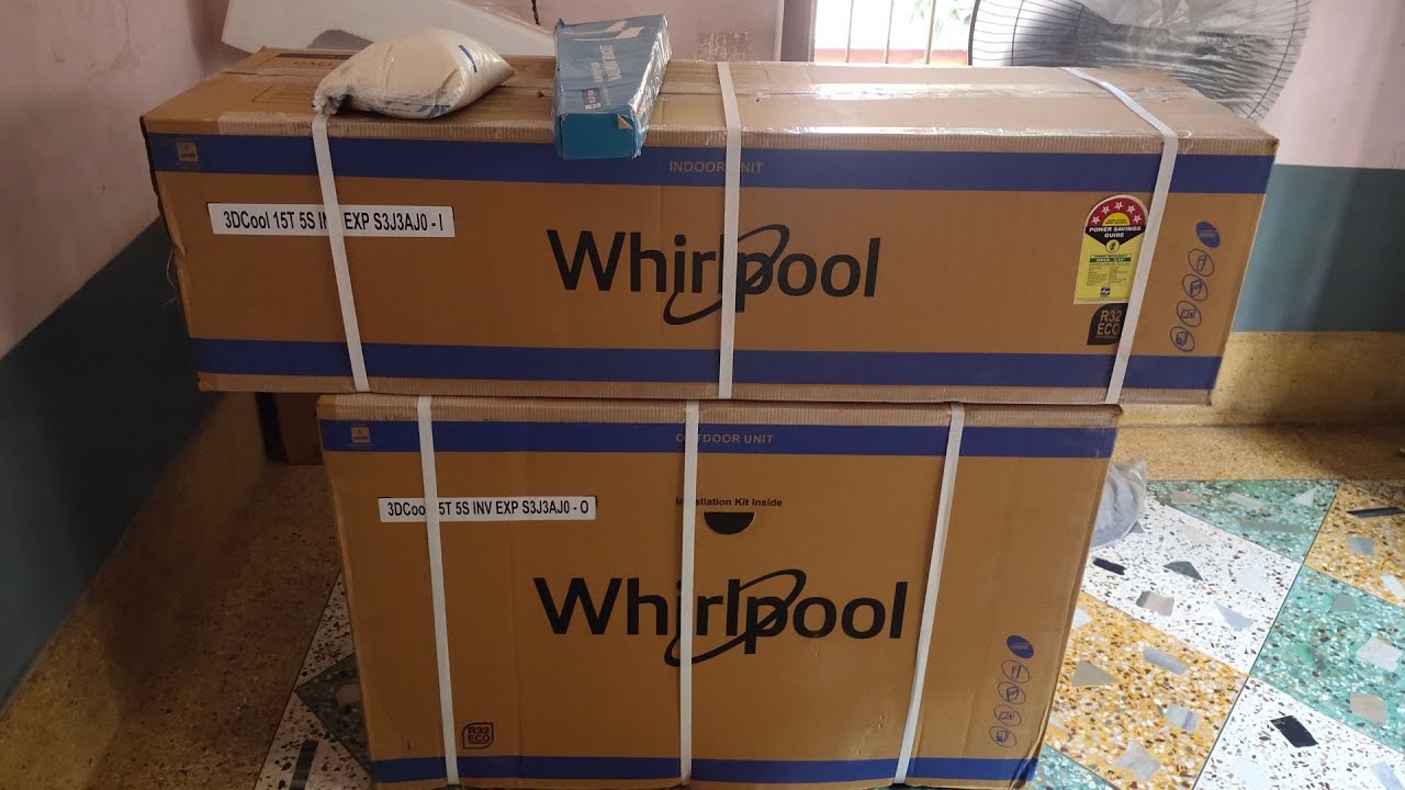 WHIRLPOOL 1.5TON 4 IN 1 CONVERTIBLE 6TH SENSE INVERTER AC 2023 UNBOXING ...