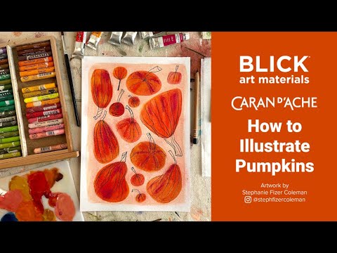 How to Illustrate Pumpkins with Caran d’Ache | BLICK Art Materials