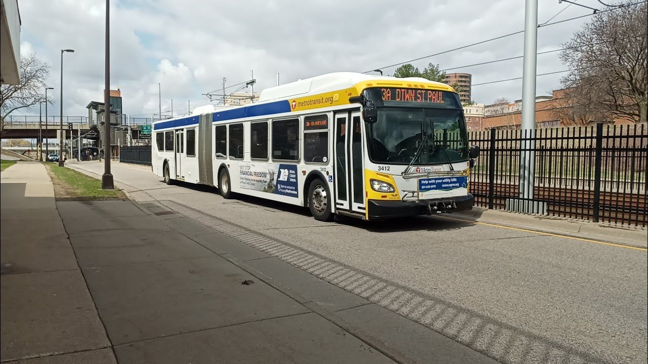 Metro Transit 2016 New Flyer XD60 3412 On Route 3A - YouTube