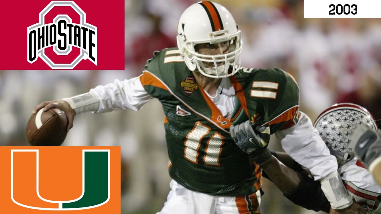 34 Game Win Streak On the Line! (#2 Ohio St vs. #1 Miami 2002, BCS ...