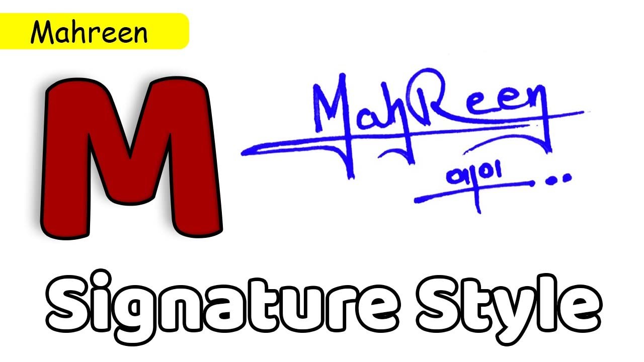 Mahreen Name Signature Request done - YouTube