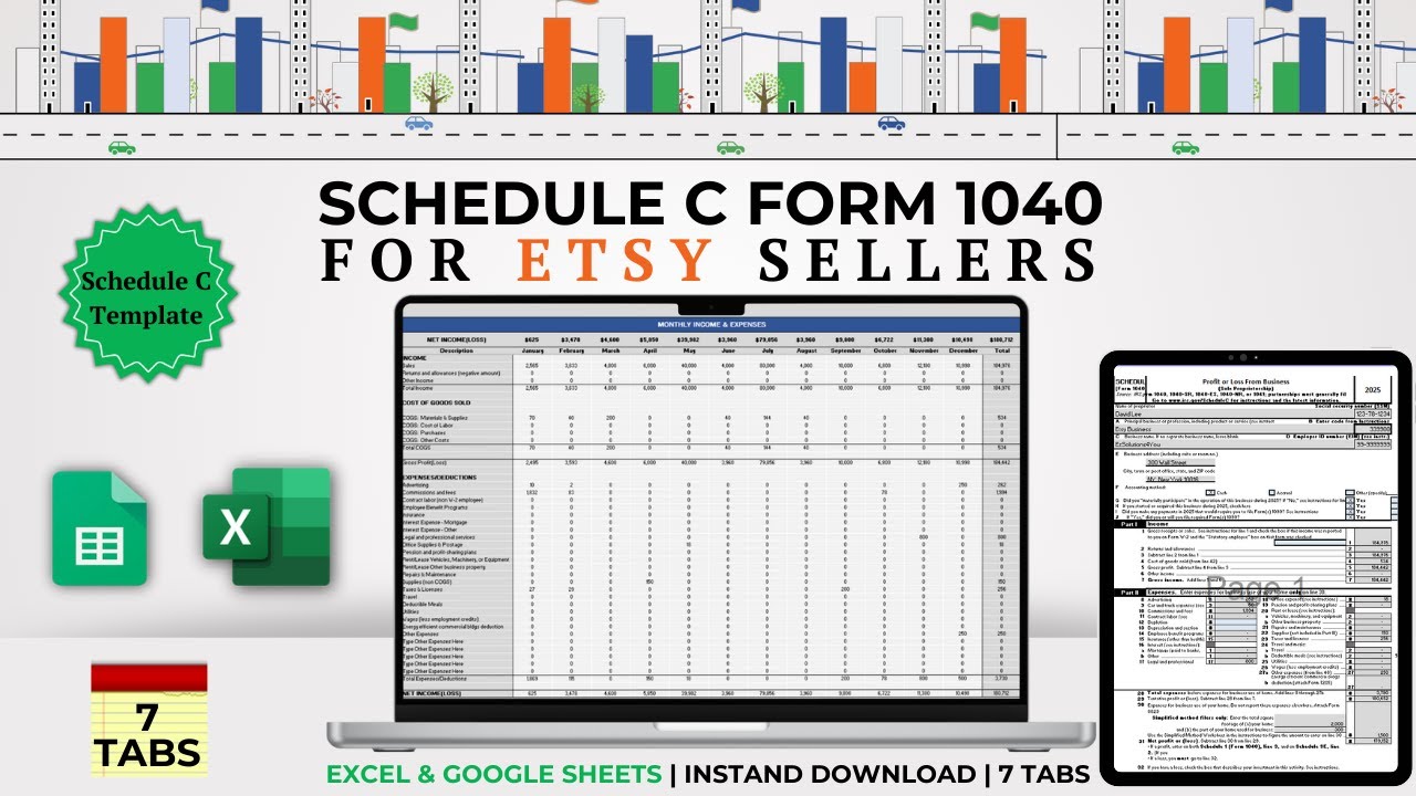 Schedule C Form 1040 For Etsy Sellers Tutorial Video - YouTube