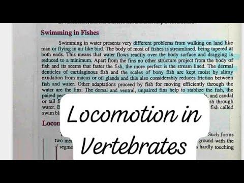 Biology 12. Chapter 2. Swimming in Fishes, Locomotion in Amphibians ...