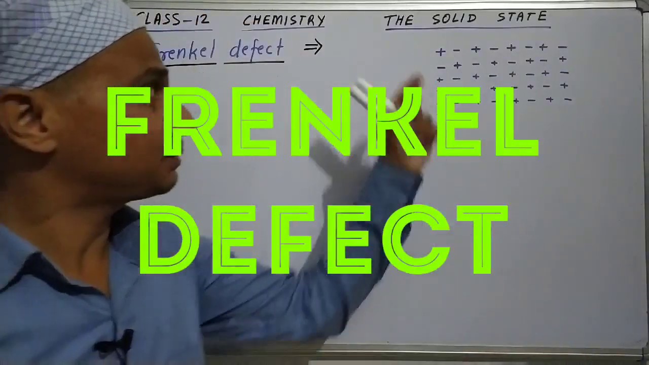 Frenkel defect, class 12, chemistry, the solid state - YouTube