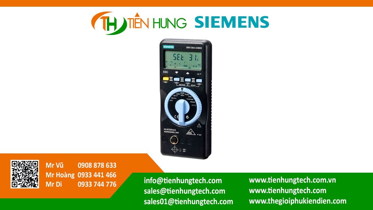SIEMENS - BỘ ĐỊNH ĐỊA CHỈ AS-INTERFACE 3RK1904-2AB02 - TIENHUNGTECH ...