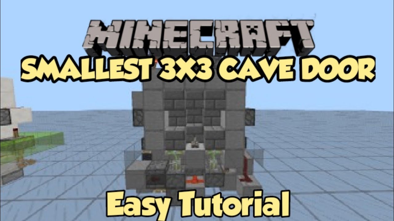 SMALLEST 3X3 FLUSH CAVE DOOR (189 blocks) || Redstone Quick Builds - YouTube