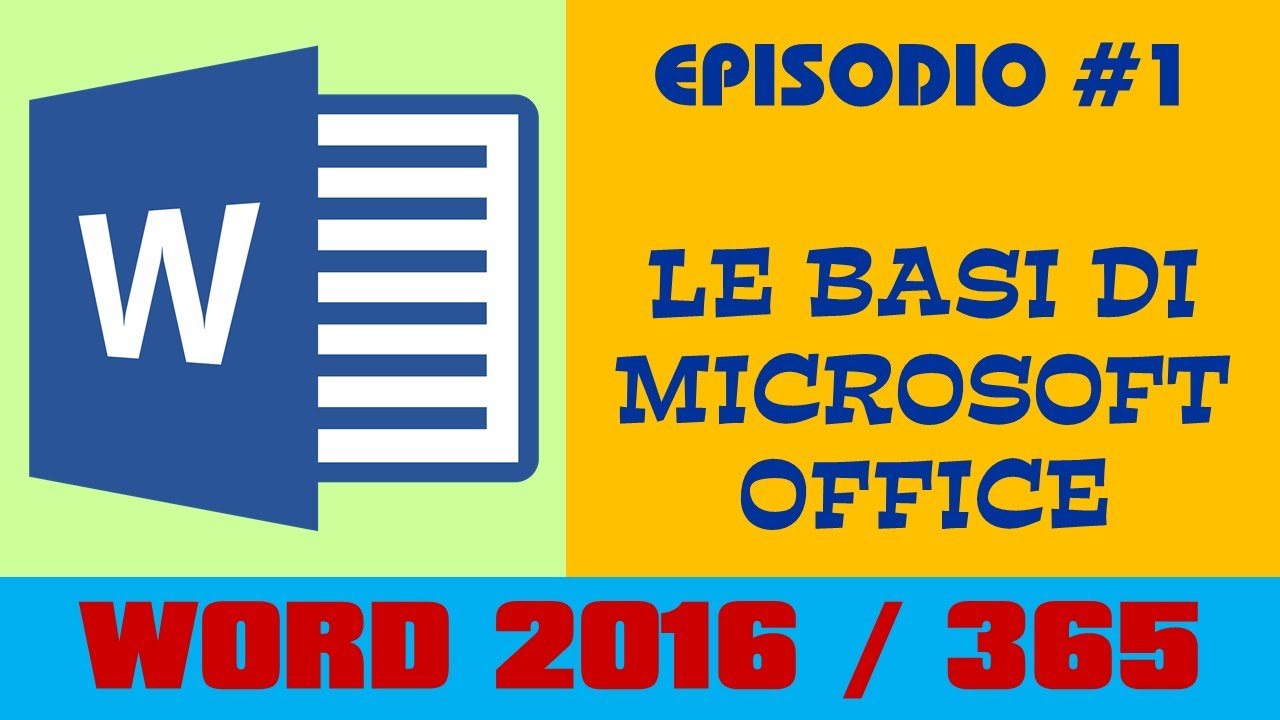 Le basi di Microsoft Office - WORD (ep.1) - YouTube