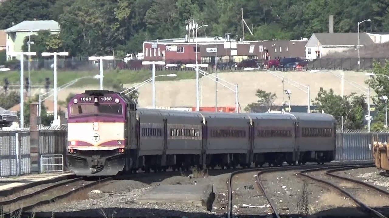 Worcester: MBTA Commuter Trains (2010, 1068) @ Union Station - YouTube