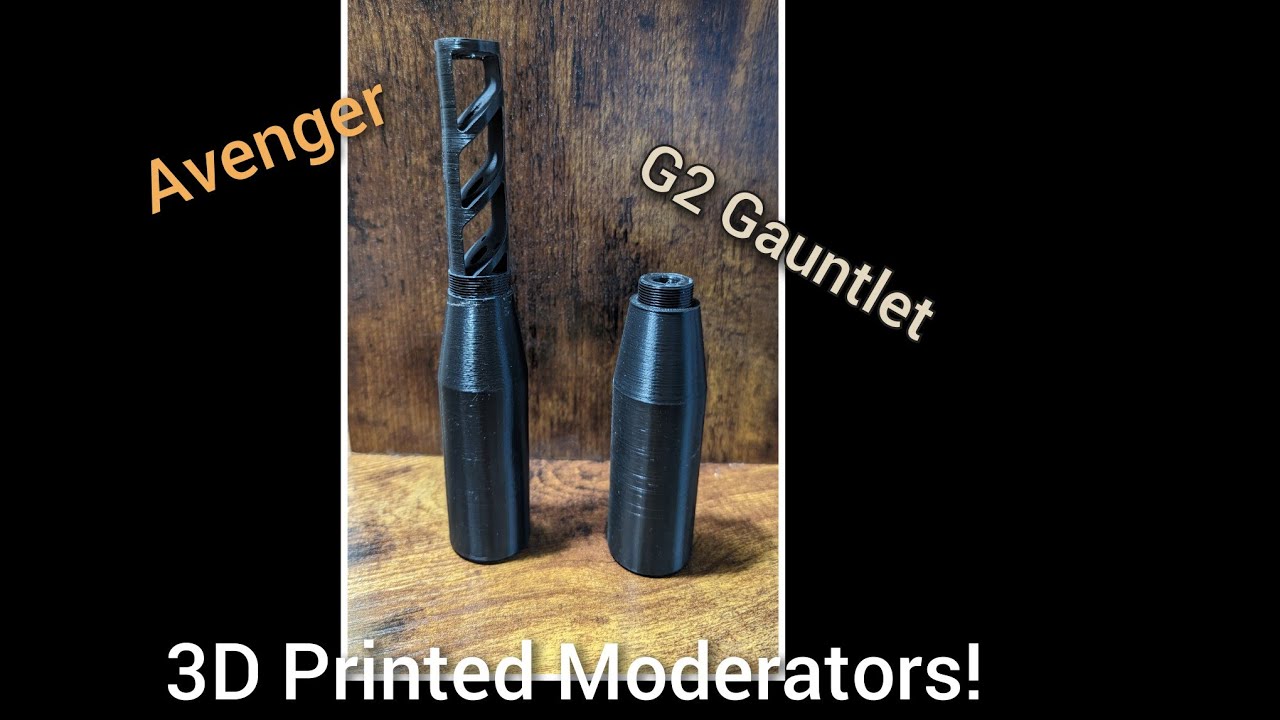 Custom 3D Printed Moderator Test For The Umarex Gauntlet 2 - YouTube