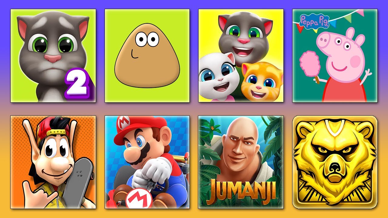 My Talking Tom 2,Pou,Tom Friends,Peppa Pig Party,Hugo Super Skater ...