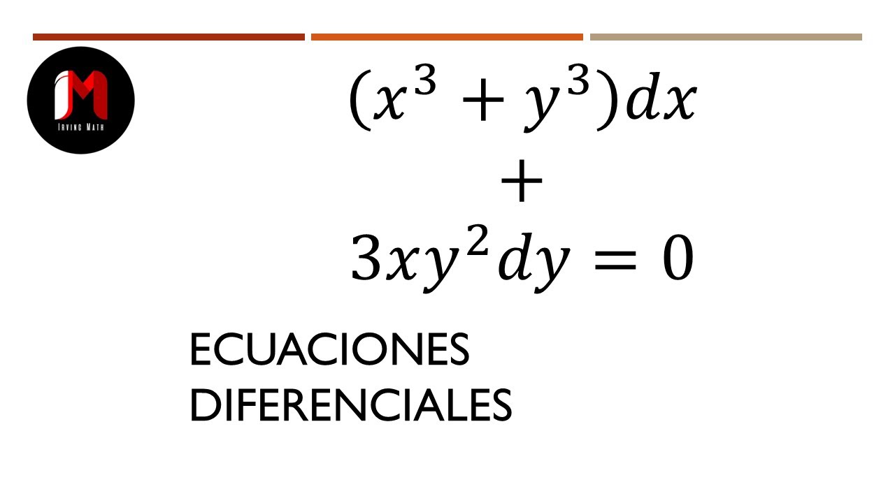 x 3 y 3 dx 3xy 2dy 0 ECUACIONES DIFERENCIALES EXACTAS Ejercicio 9 x-3-y-3-dx-3xy-2dy-0-ecuaciones-diferenciales-exactas-ejercicio-9