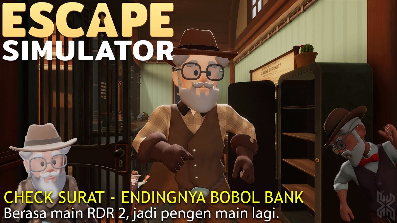 Check Surat, malah Bobol Bank - Wild West DLC - Escape Simulator - YouTube
